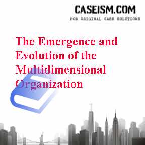 The Emergence and Evolution of the Multidimensional Organization Case ...