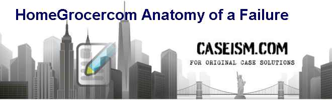 HomeGrocer.com: Anatomy of a Failure Case Study Solution for Harvard ...