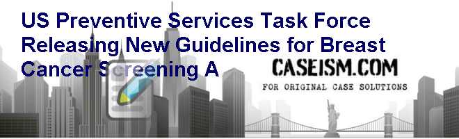 U.S. Preventive Services Task Force: Releasing New Guidelines for ...